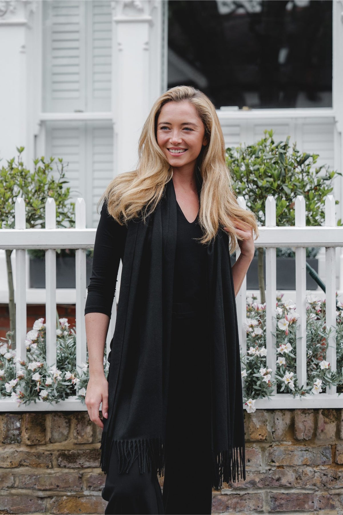 Celine Scarf colour Raven- PASBLACK — Accessories by Park Lane