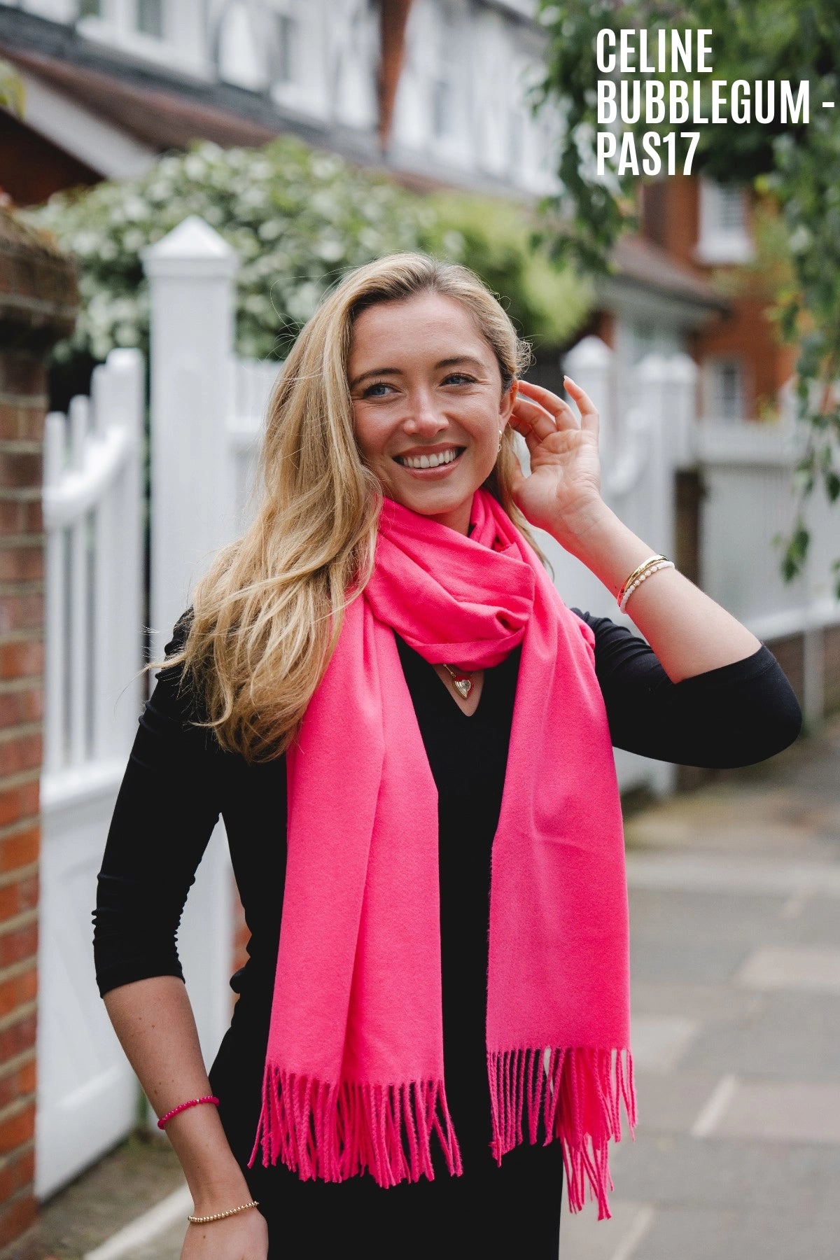 Celine Scarf colour Bubblegum - PAS17 — Accessories by Park Lane