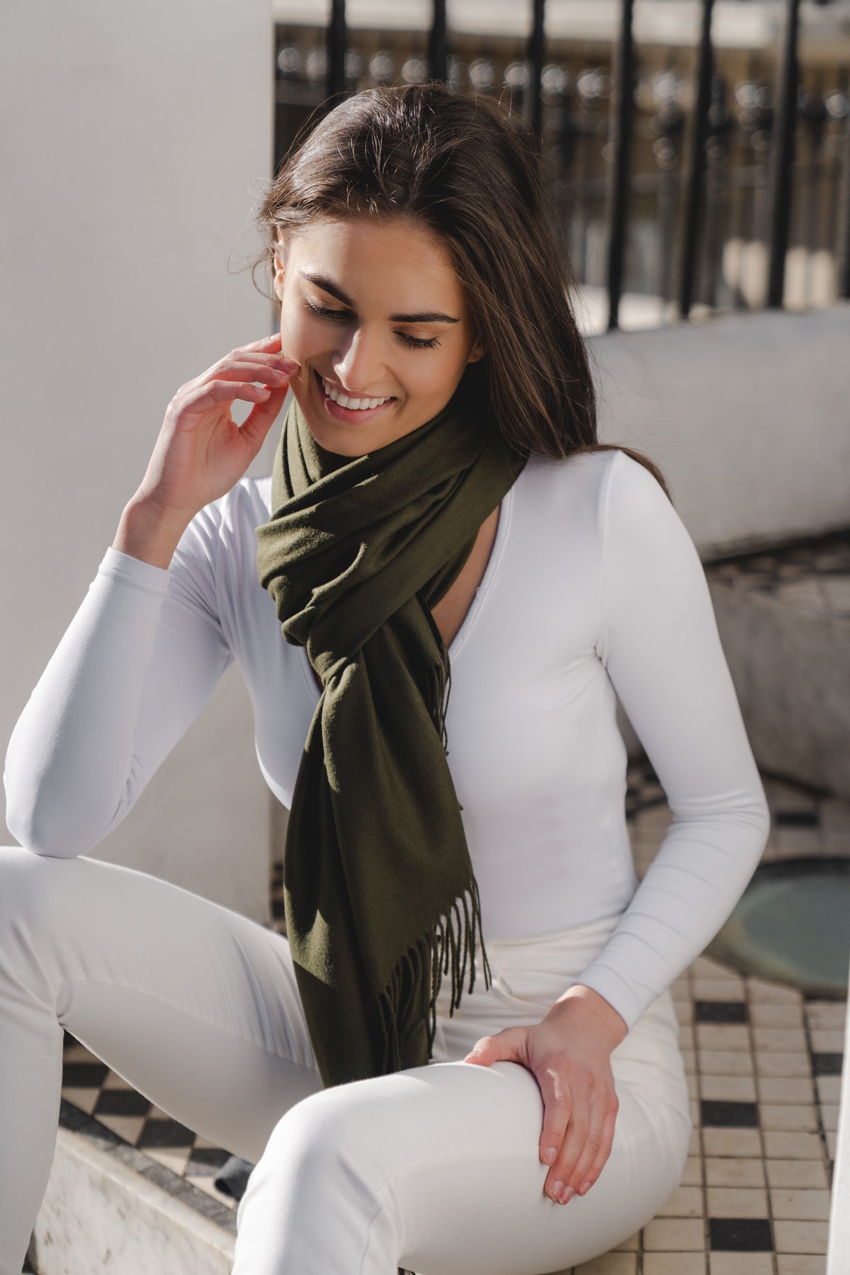 Celine Scarf colour Moss - PAS11 — Accessories by Park Lane