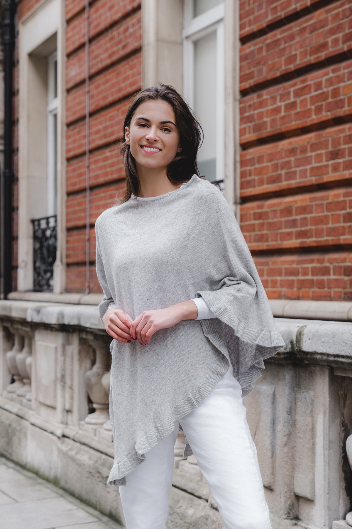 Lara' our Cashmere Mix Poncho in Dove LARA - DOVE — Accessories by Park ...