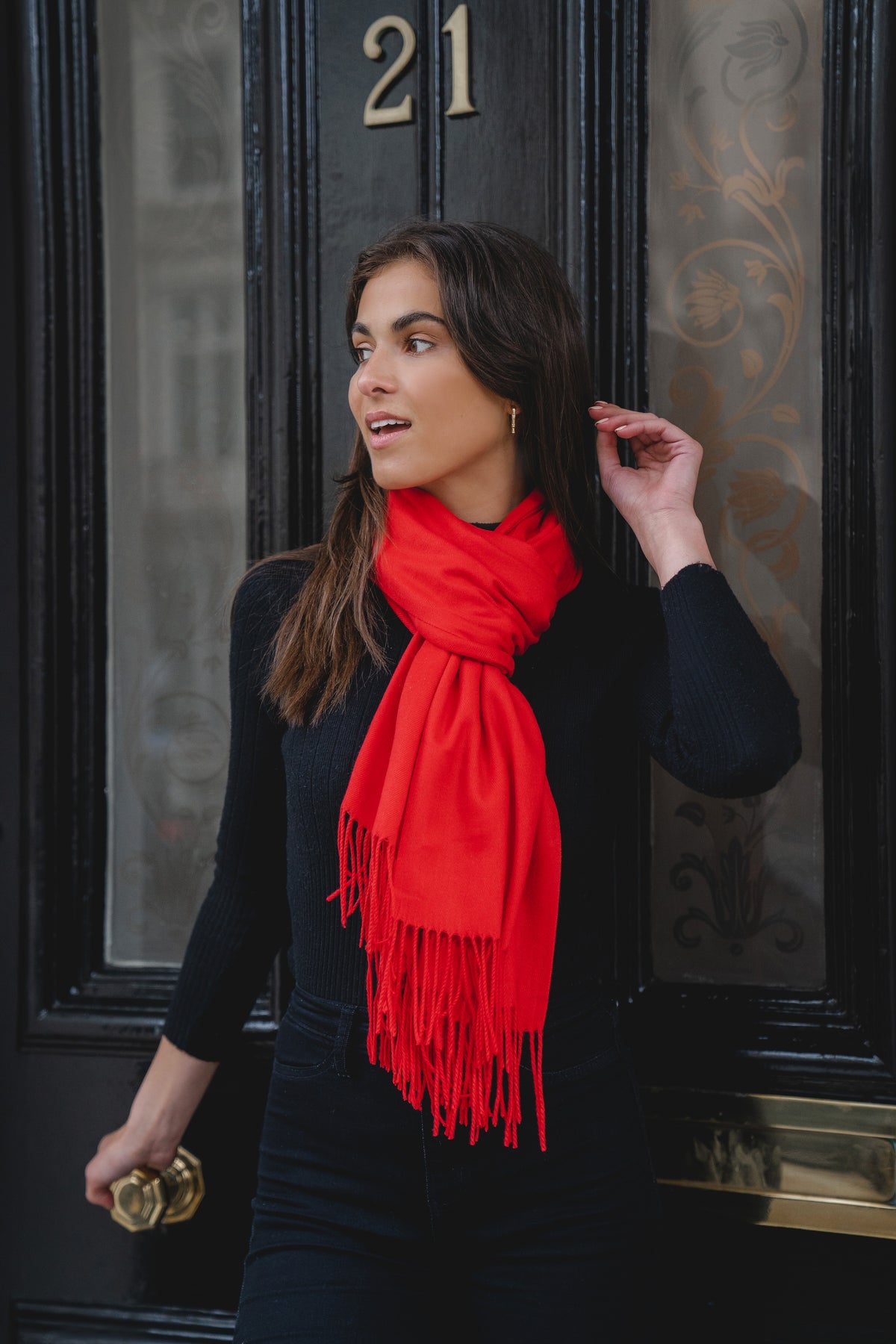 Celine Scarf colour Hot Tomato -PAS40 — Accessories by Park Lane