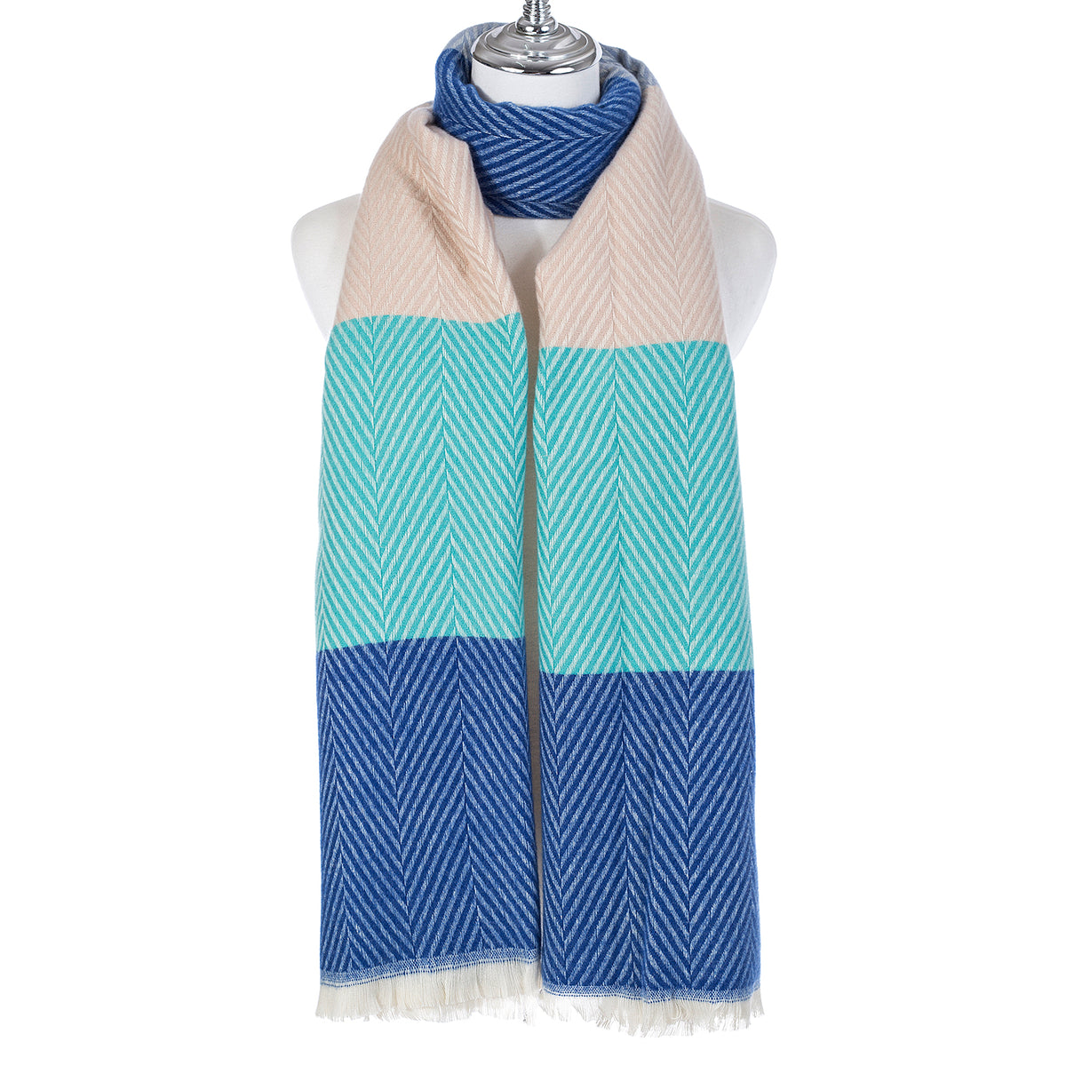 Blue/Grey Scarf SC1387BLUE/GREY — Accessories by Park Lane